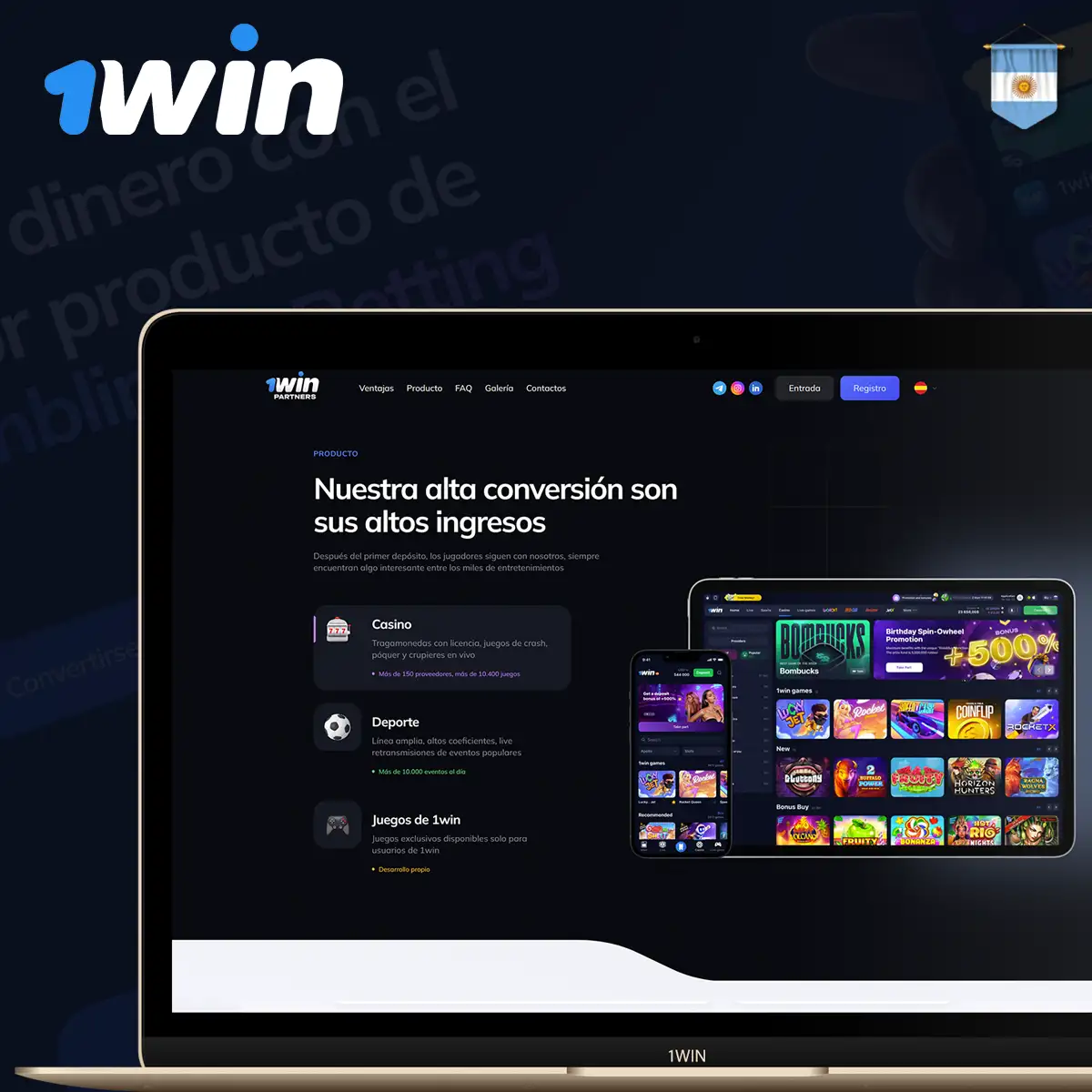 1win Partners: Puedes monetizar al máximo en Gambling & Betting